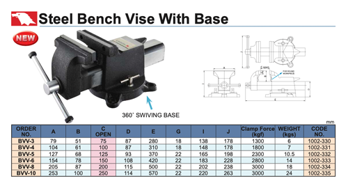 Jual Workbench Vise / Ragum Meja - Vertex - Indotech Trimitra Abadi